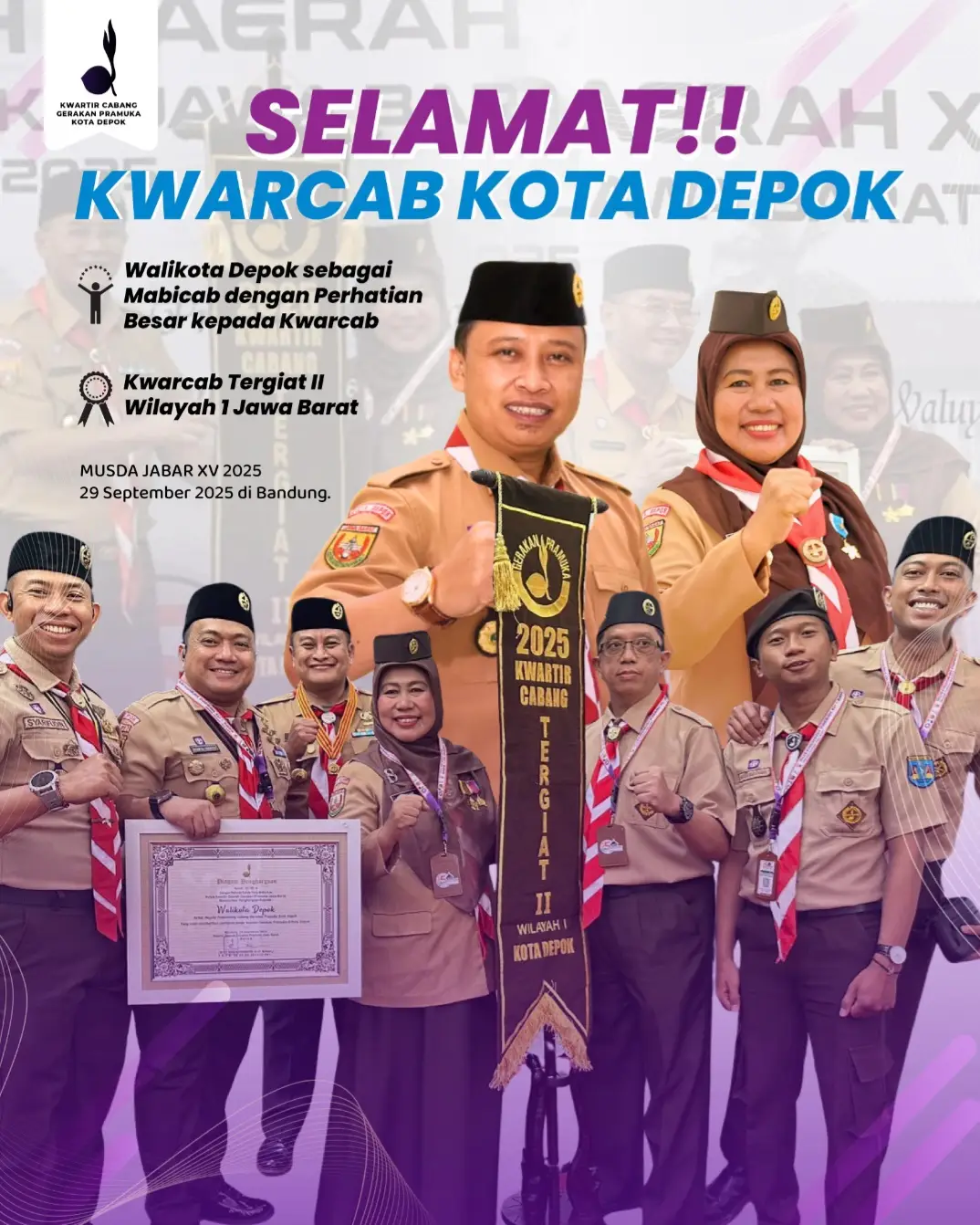 Portal Berita Resmi Pemerintah Kota Depok - Bukti Sinergi dan Kerja Keras, Kwarcab Depok Raih ...